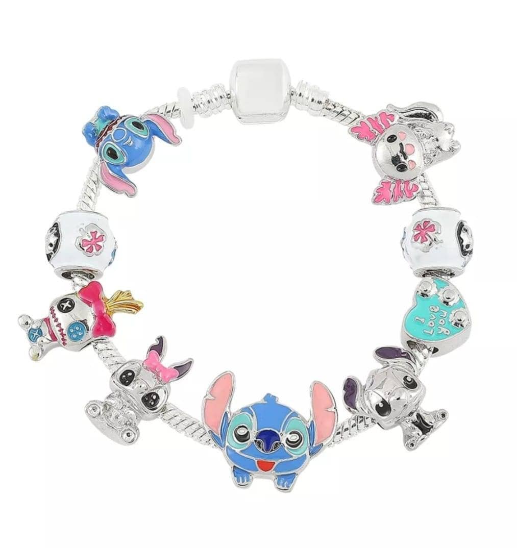 Disney Lilo& Stitch Charm Bracelet With 9 Charms Set - Etsy