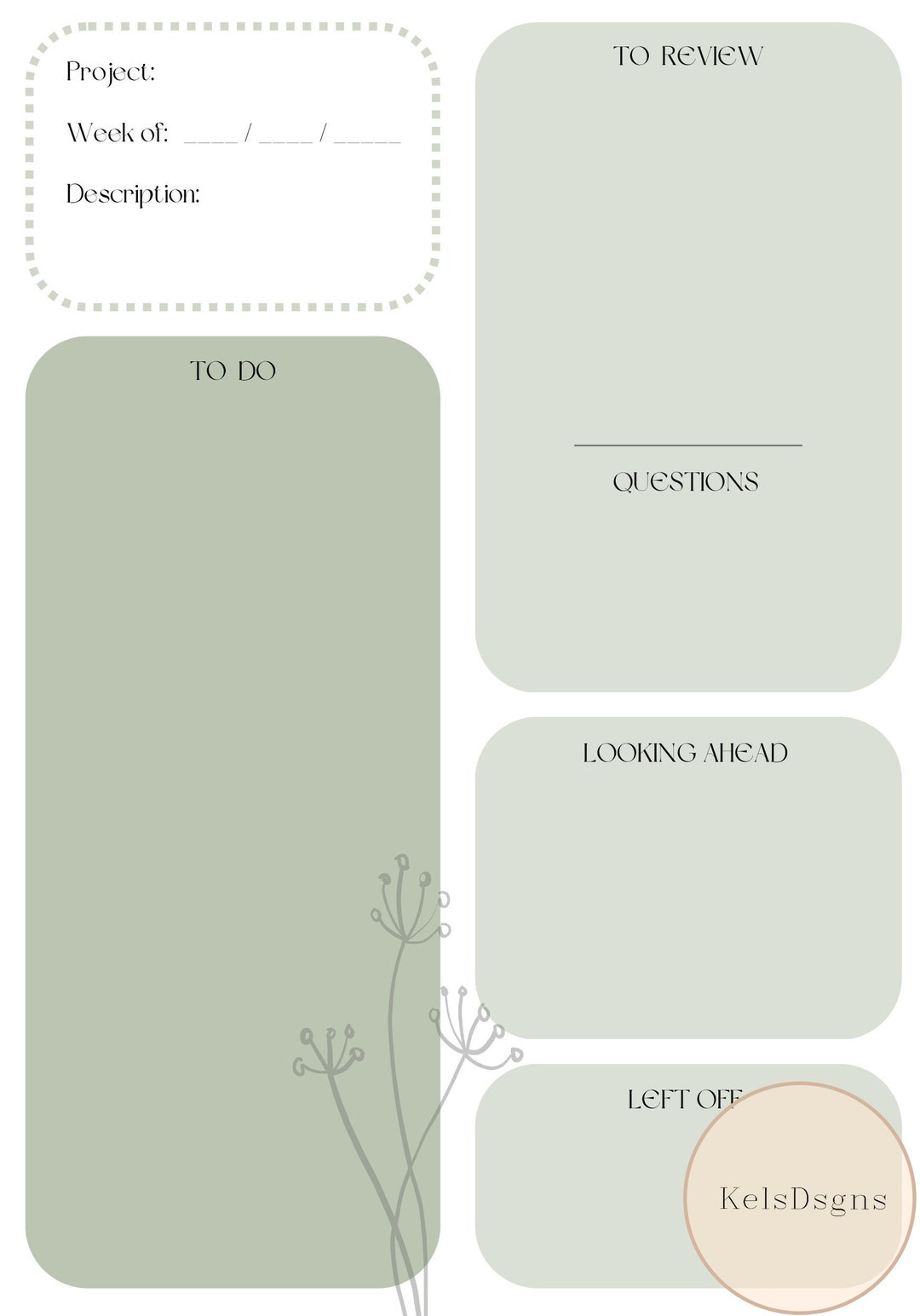 Minimal Project Planning Guide/outline Printable Template - Etsy