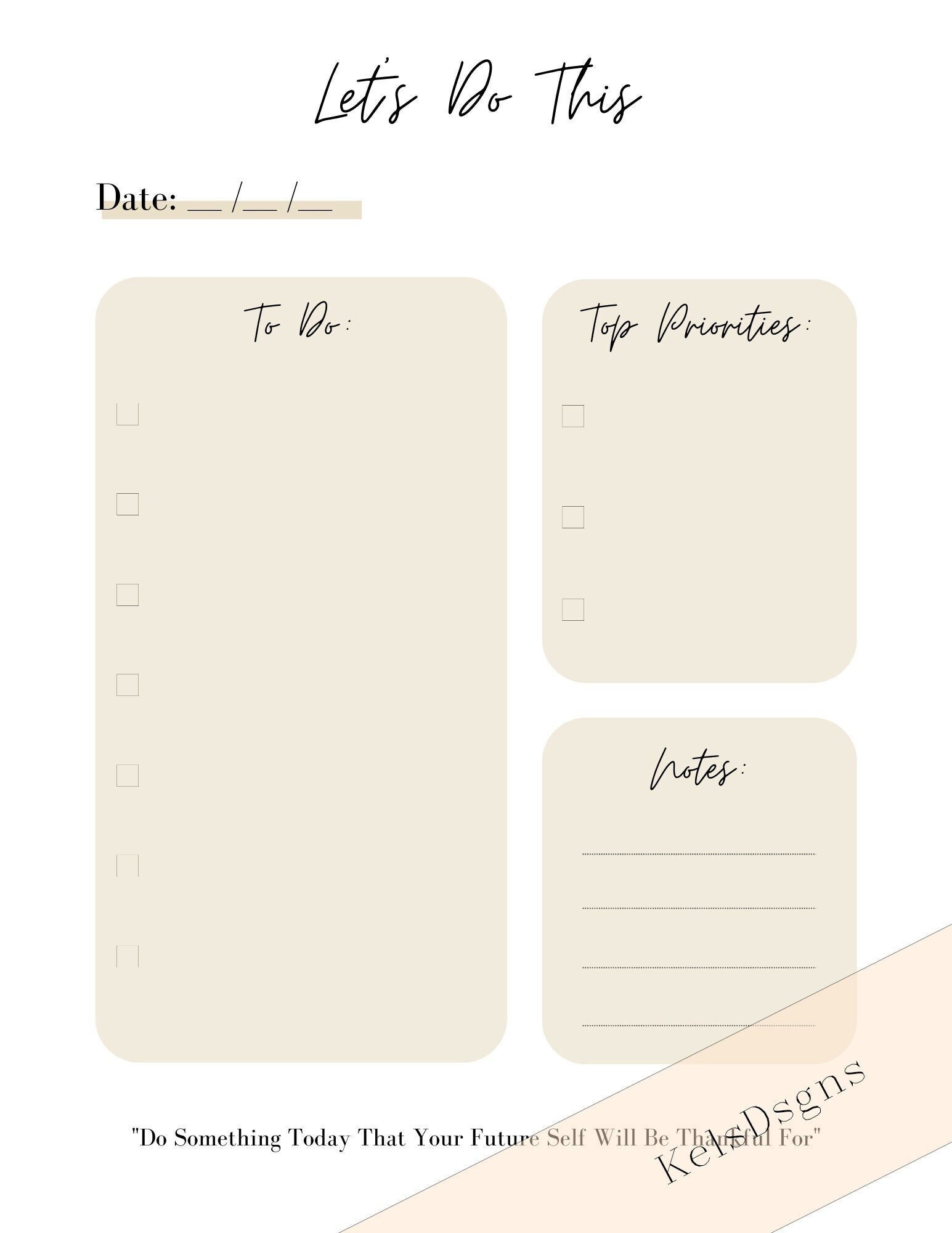 Let's Do This to Do List Printable Template - Etsy