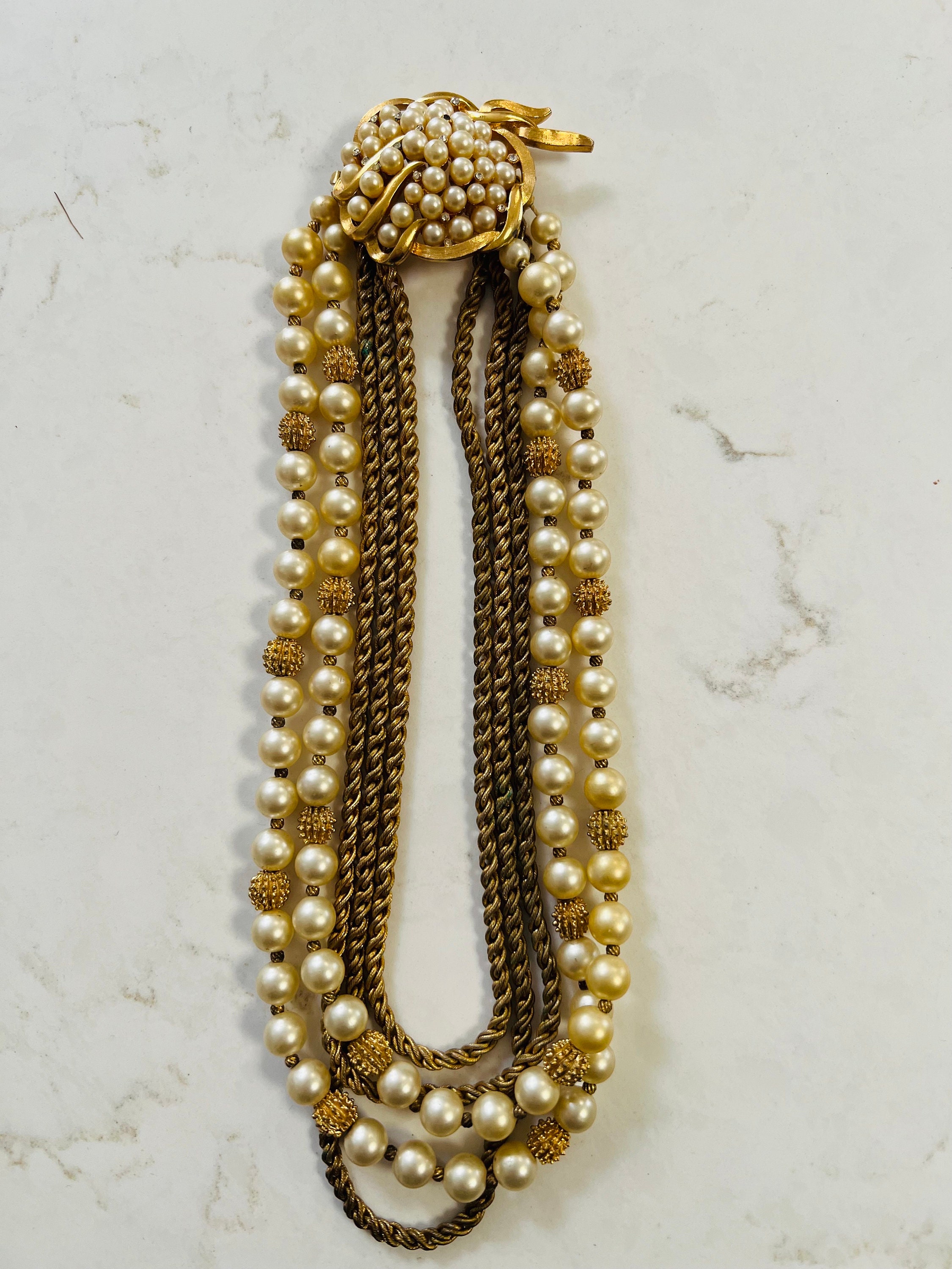 Vintage Pearl Necklace - Etsy