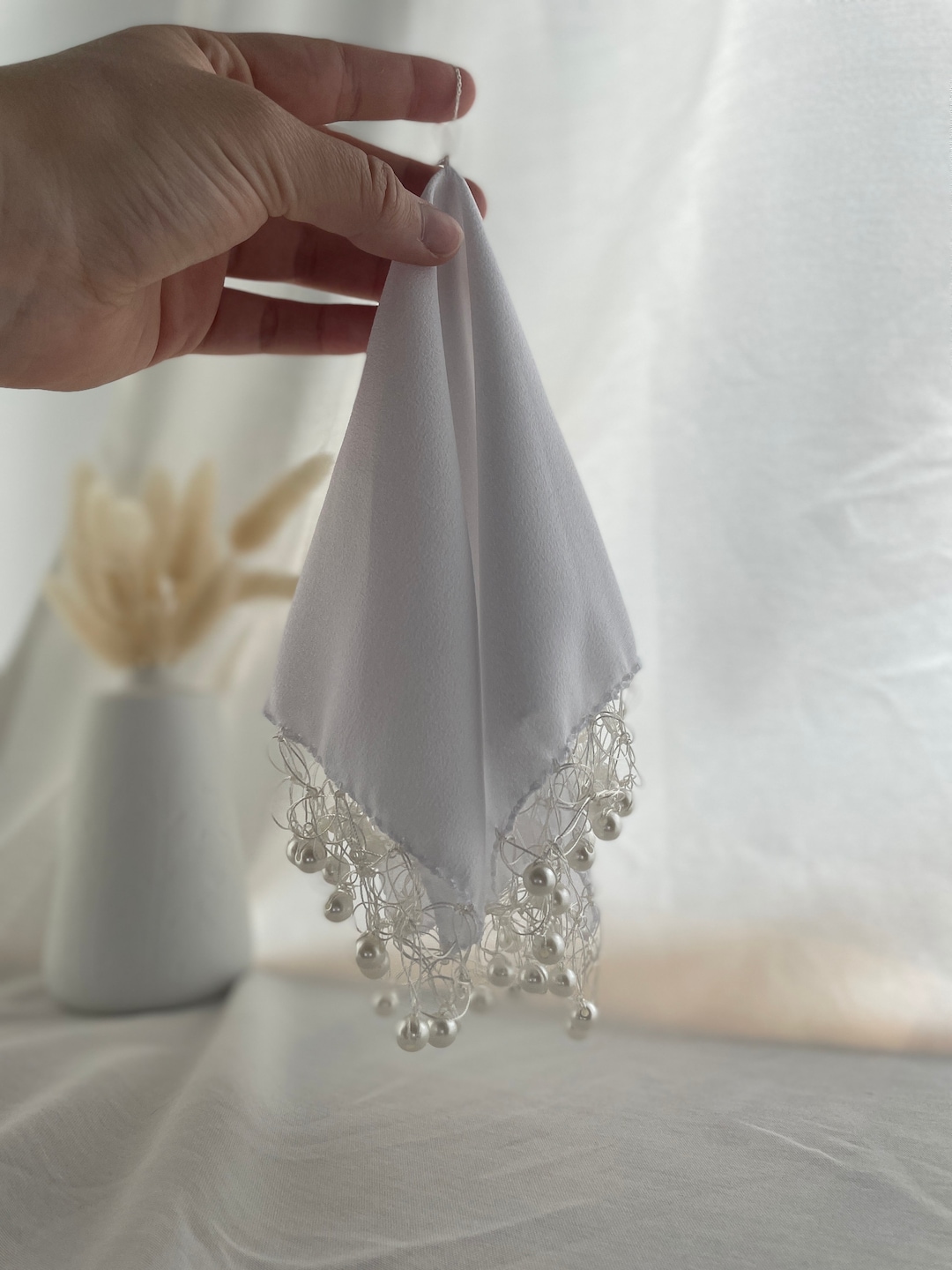 Pearls Wedding Handkerchief /halaymendil/dance Cloth/dabke Dance Cloth ...