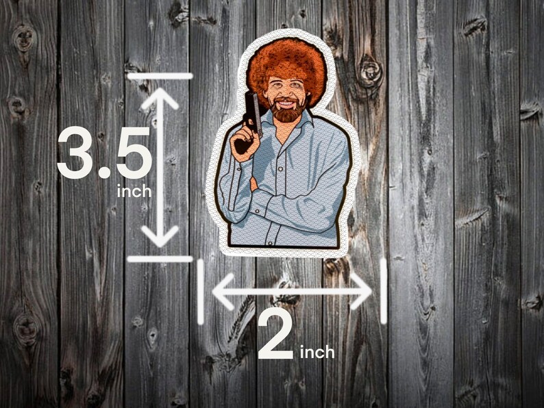 Bob Ross Sticker | Funny Sticker | Gun Sticker | Aft | Edc | Ar15 ...