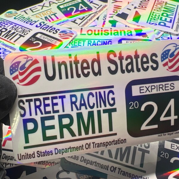 Racing Permit Sticker - Etsy
