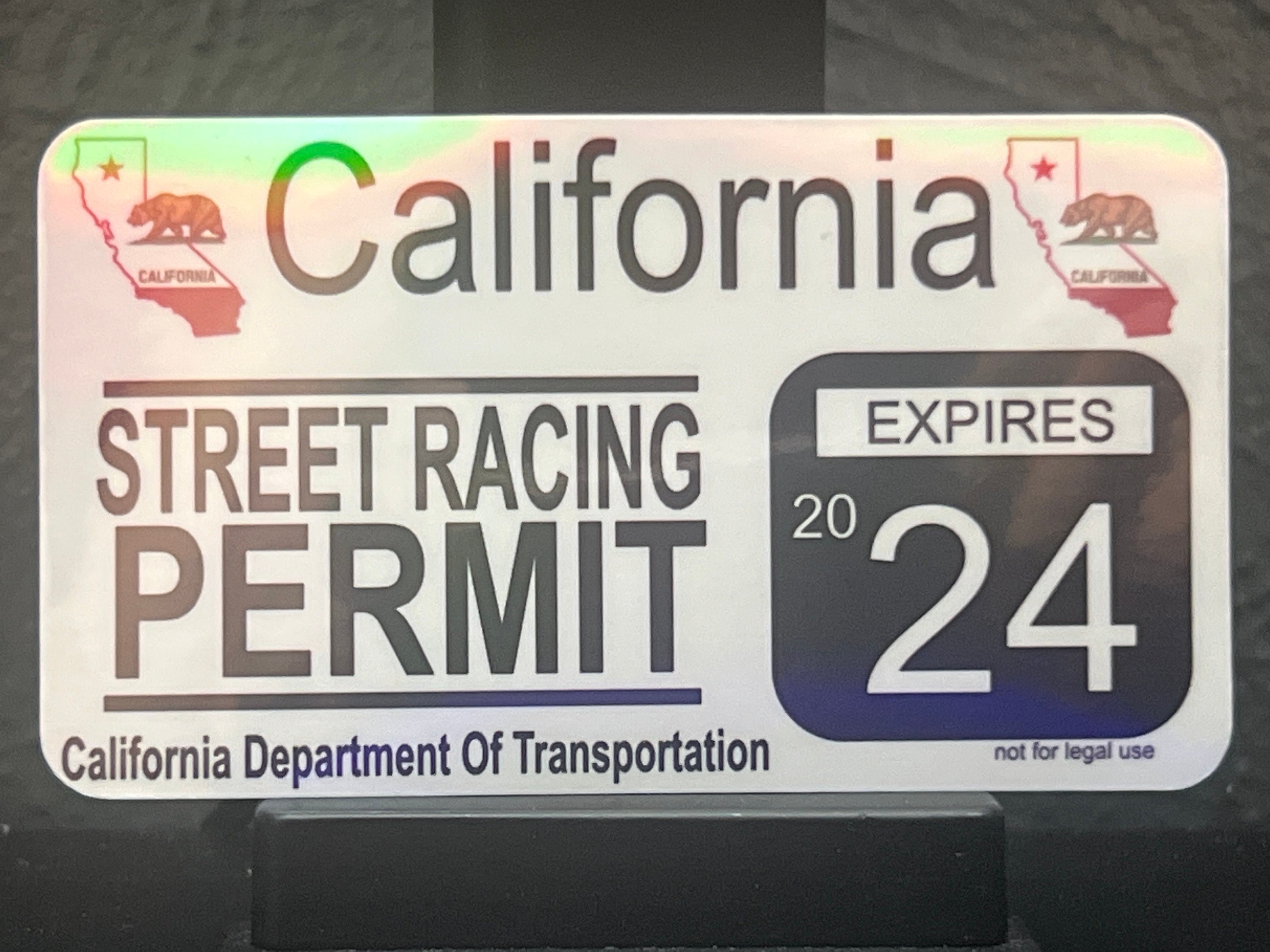 Califonia Street Racing Permit Decal Racing Decal Racing - Etsy