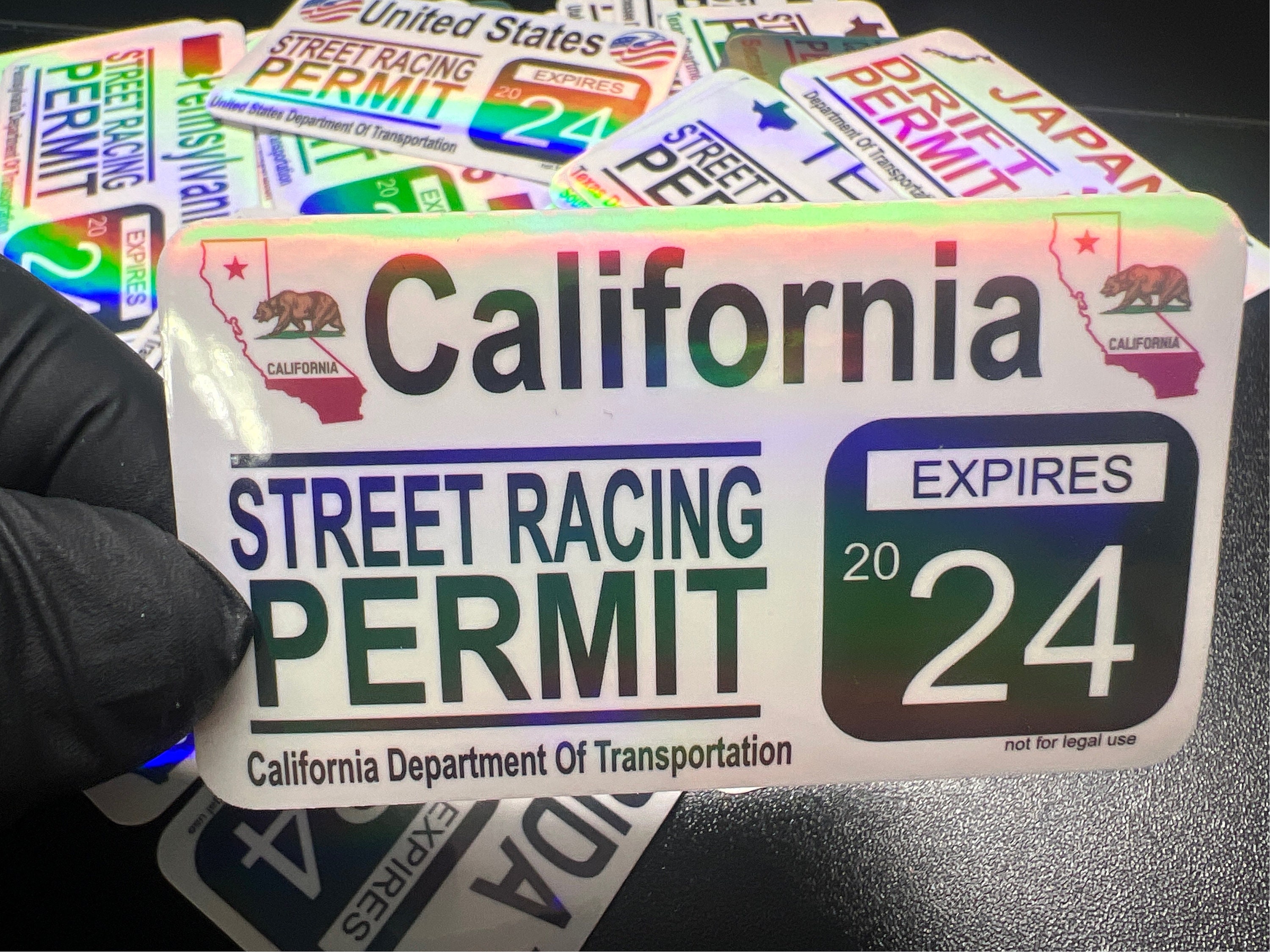Califonia Street Racing Permit Decal Racing Decal Racing - Etsy