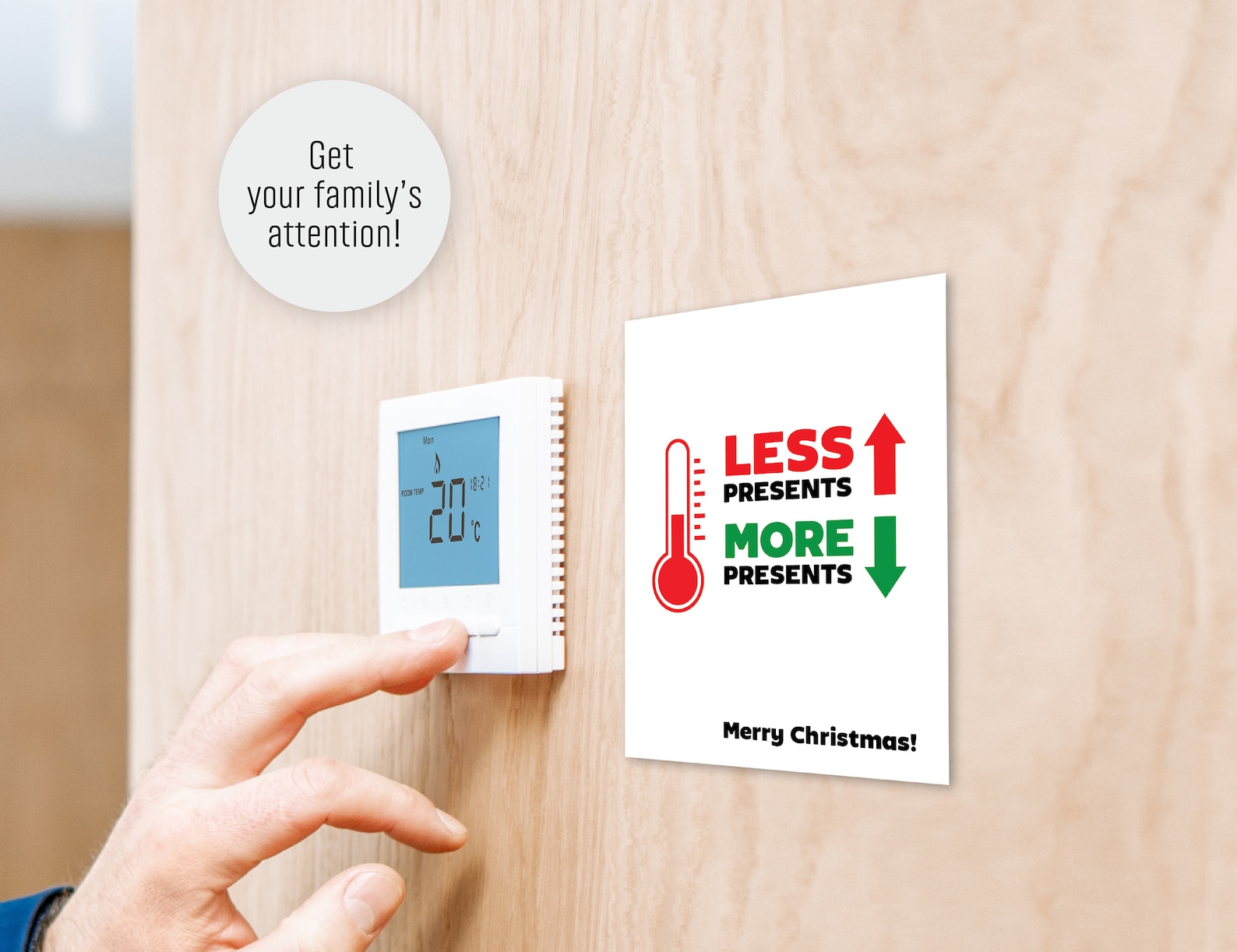 Printable Christmas Thermostat Sign | Funny Temperature Warning | Lower ...