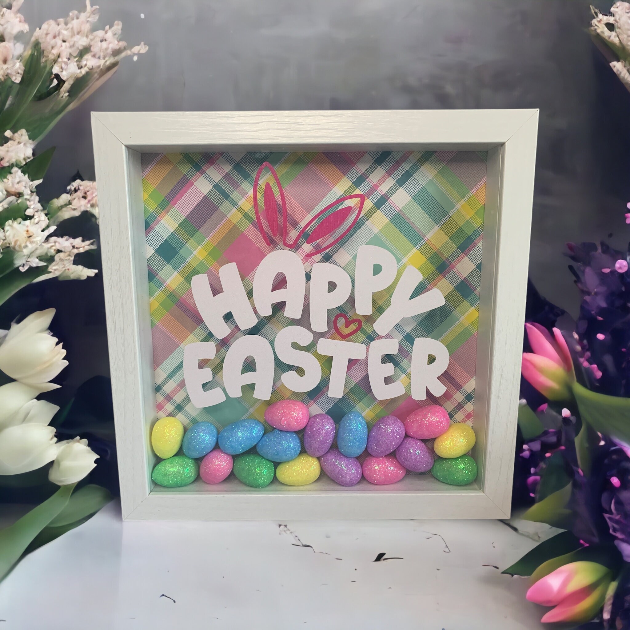 Happy Easter Shadow Box - Etsy