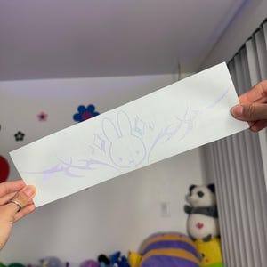 Mifffy Bunny Tramp Stamp Decal Cute Car Sticker Cute Bumper Sticker ...