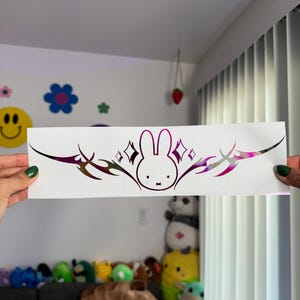 Mifffy Bunny Tramp Stamp Decal Cute Car Sticker Cute Bumper Sticker ...