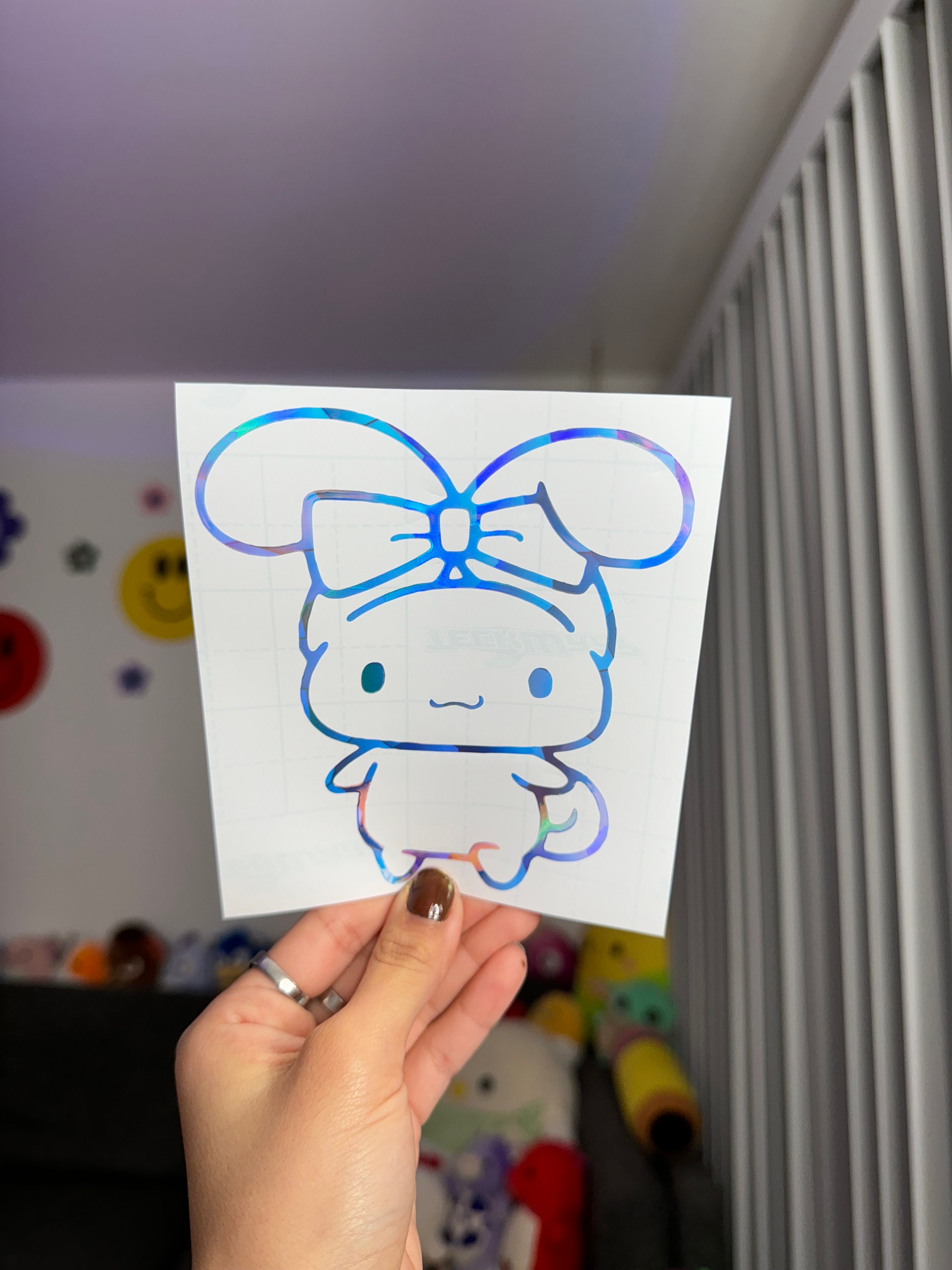 Cinnamoroll Kawaii Vinyl Decal Cinnamoroll Sticker Sanrio Cute Car Decals Car Decals Cute Bumper ...