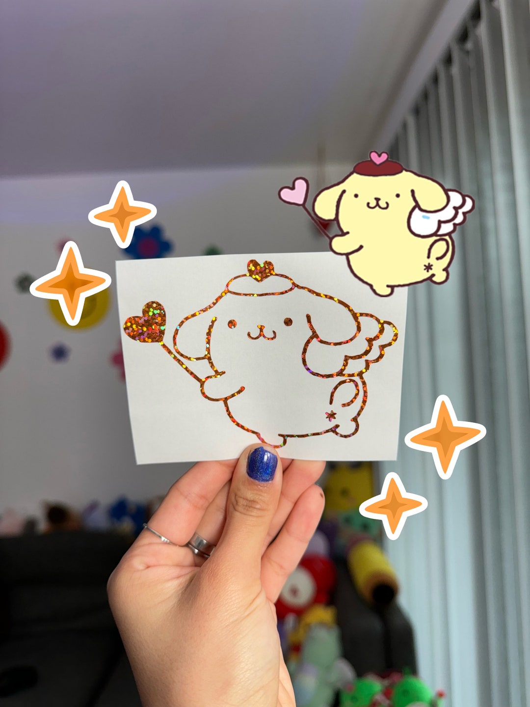 Pompom Purin Fairy Cutie Vinyl Decal Cute Car Sticker Cute Bumper ...