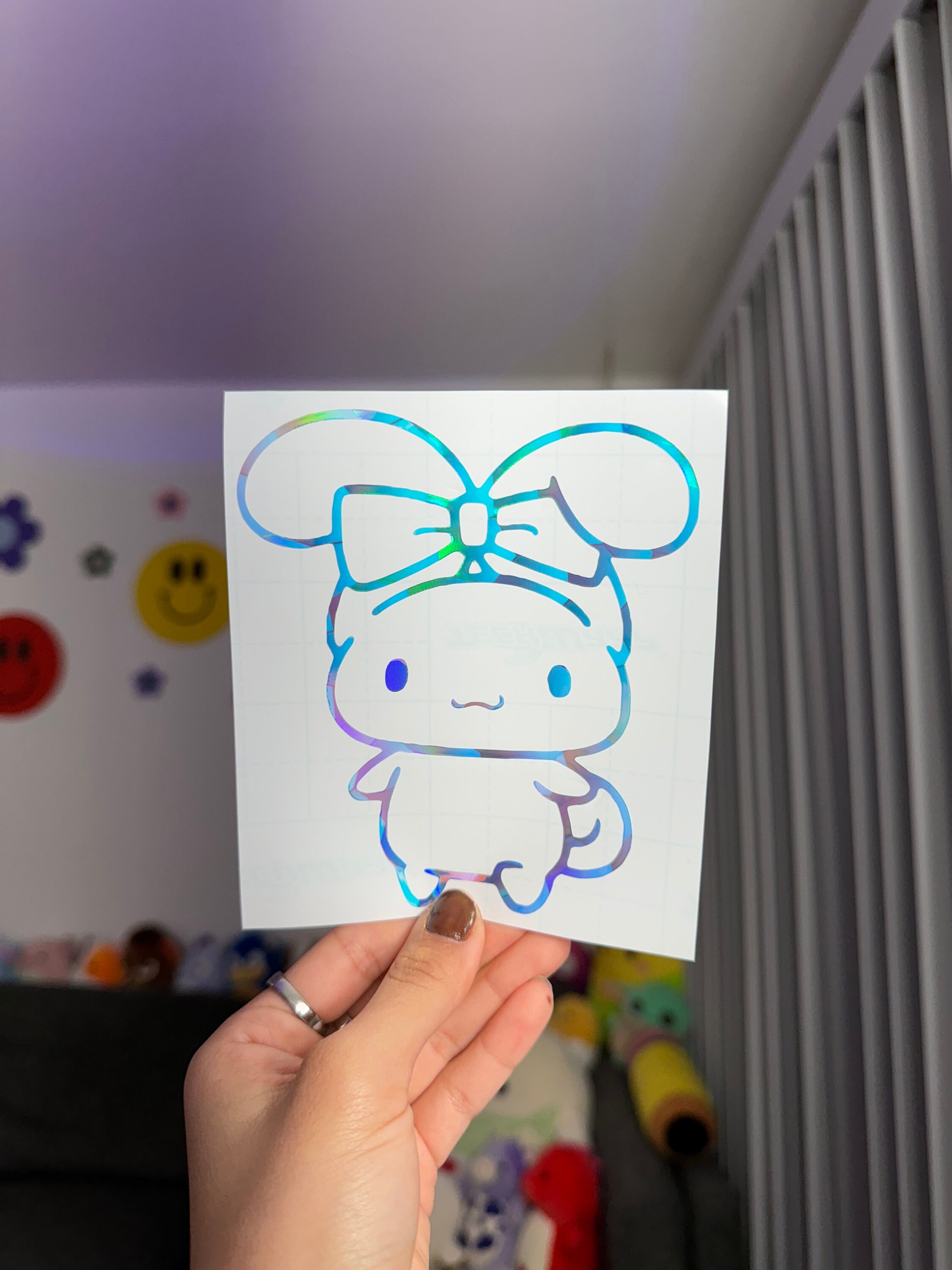 Cinnamoroll Kawaii Vinyl Decal Cinnamoroll Sticker Sanrio Cute Car Decals Car Decals Cute Bumper ...