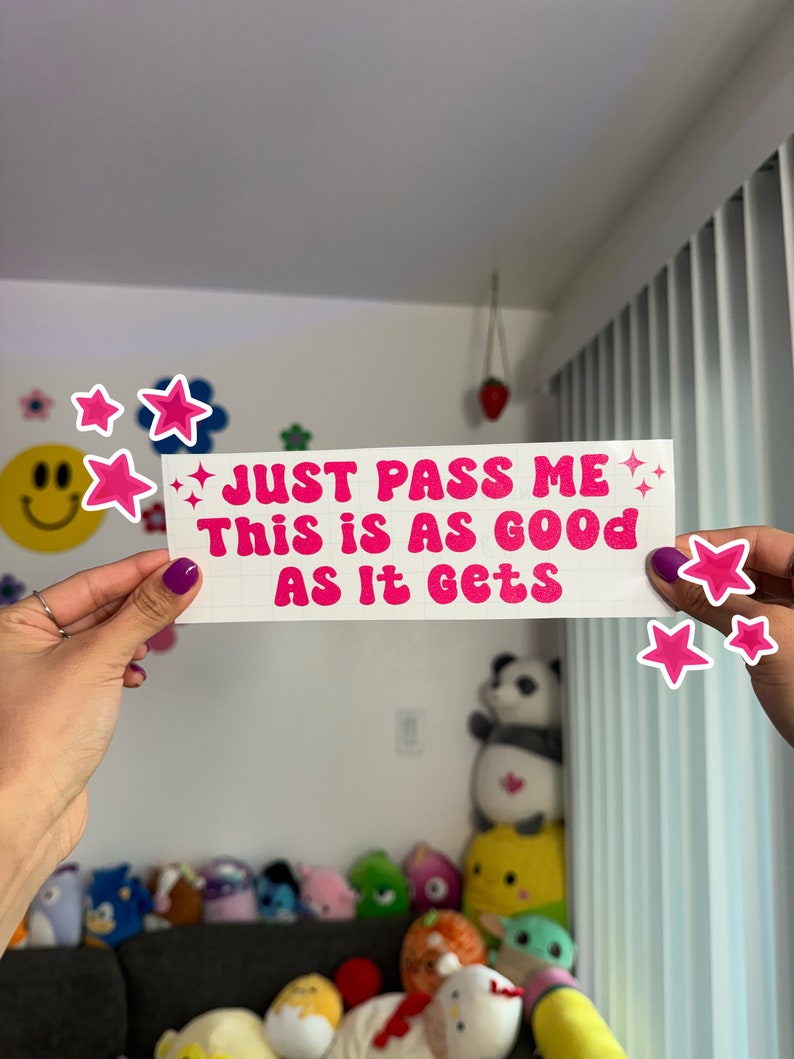 Just Pass Me Funny Car Decal Cute Car Stickers Cute Car Decal Car ...