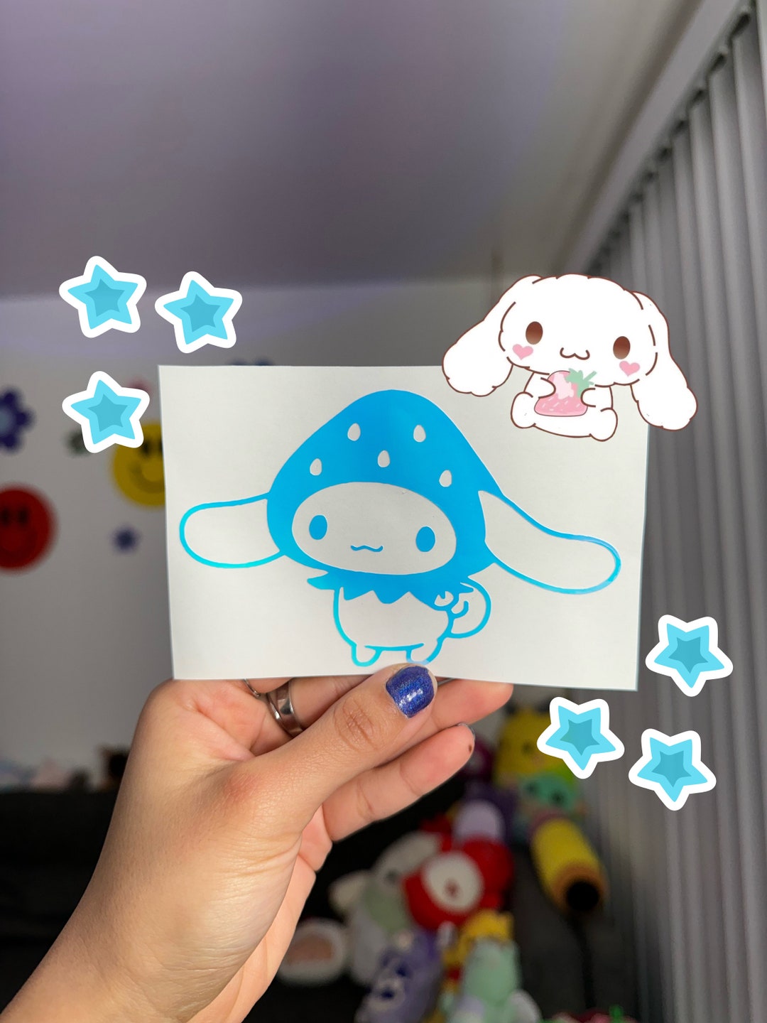 Cinnamonroll Strawberry Cutie Vinyl Decal Cute Car Sticker Cute Bumper ...