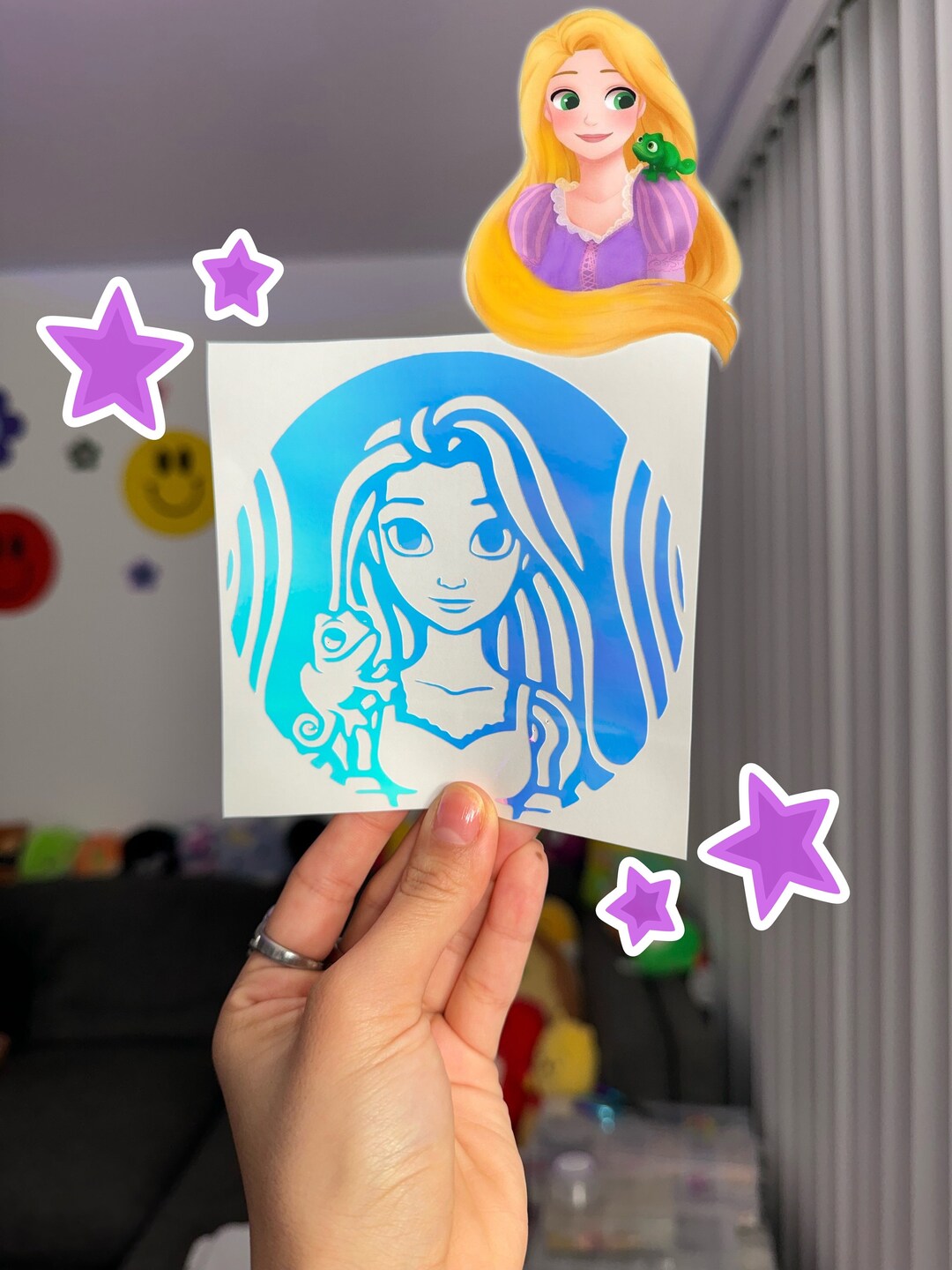 Rapunzel Disney Vinyl Decal Disney Rapunzel Sticker Rapunzel Decal Disney Tangled Sticker Cute 