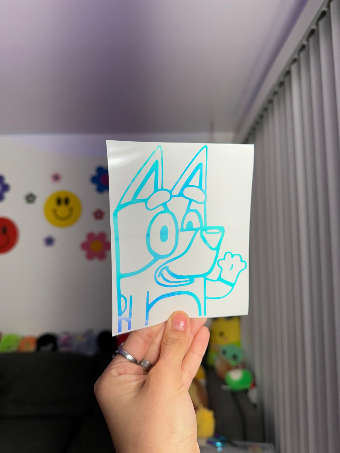 Bluey Peeker Car Decal Bluey Vinyl Decal Bluey Car Decal Cute Car ...