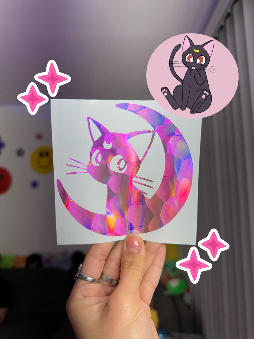 Sailor Moon Luna Decal Sailor Moon Sticker Luna Sailor Moon Car Sticker ...