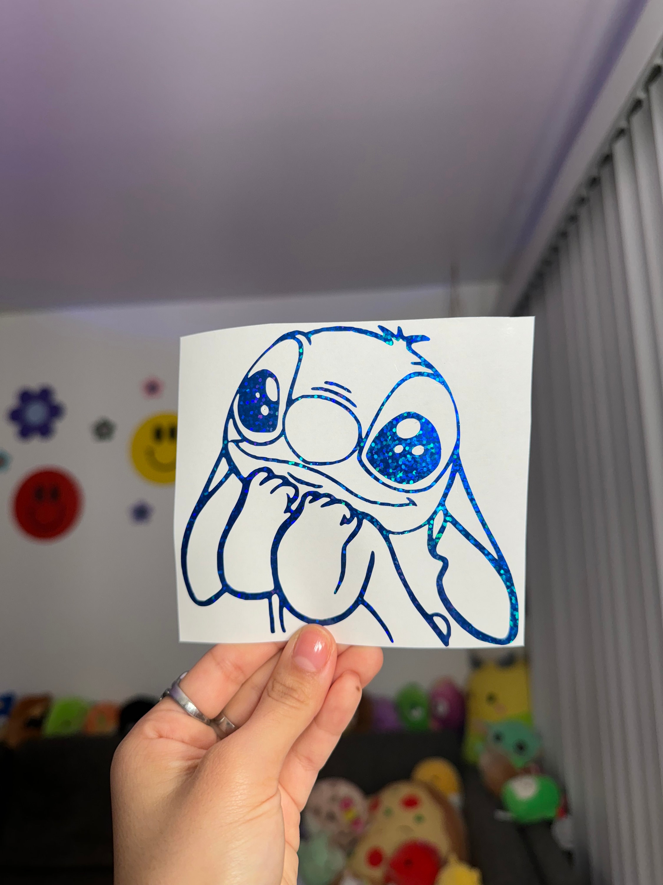 Stitch Vinyl Decal Lilo & Stitch Ohana Stitch Sticker Stitch Car Peeker ...