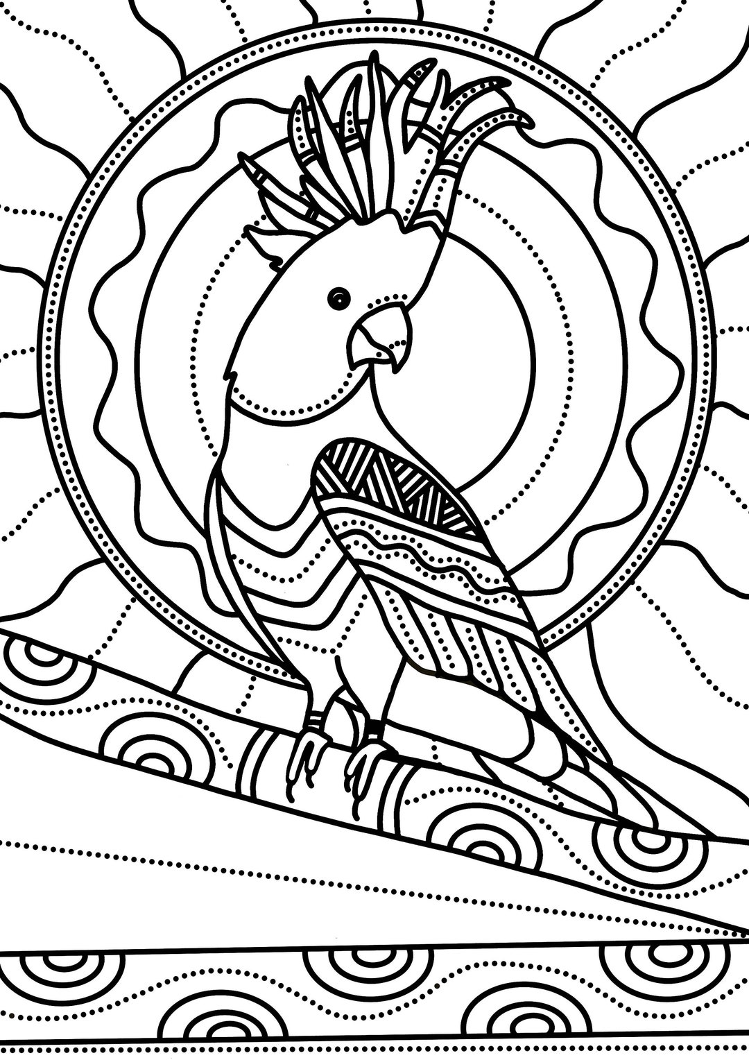 Cockatoo Colouring in Sheet - Etsy
