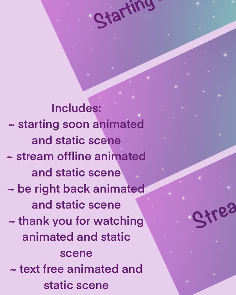 Twitch Pack-light Twinkle Animated and Static Backgrounds - Etsy UK