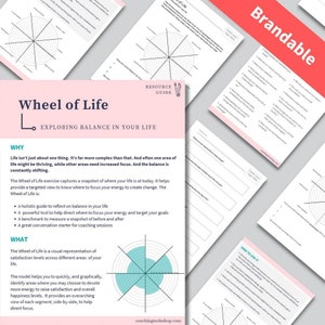 Wheel of Life Resource Guide and Brandable Toolkit. Life Coaching ...