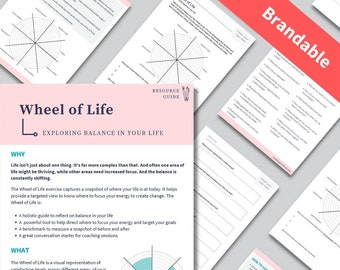 Wheel of Life Worksheets Editable Canva Template Life - Etsy Finland