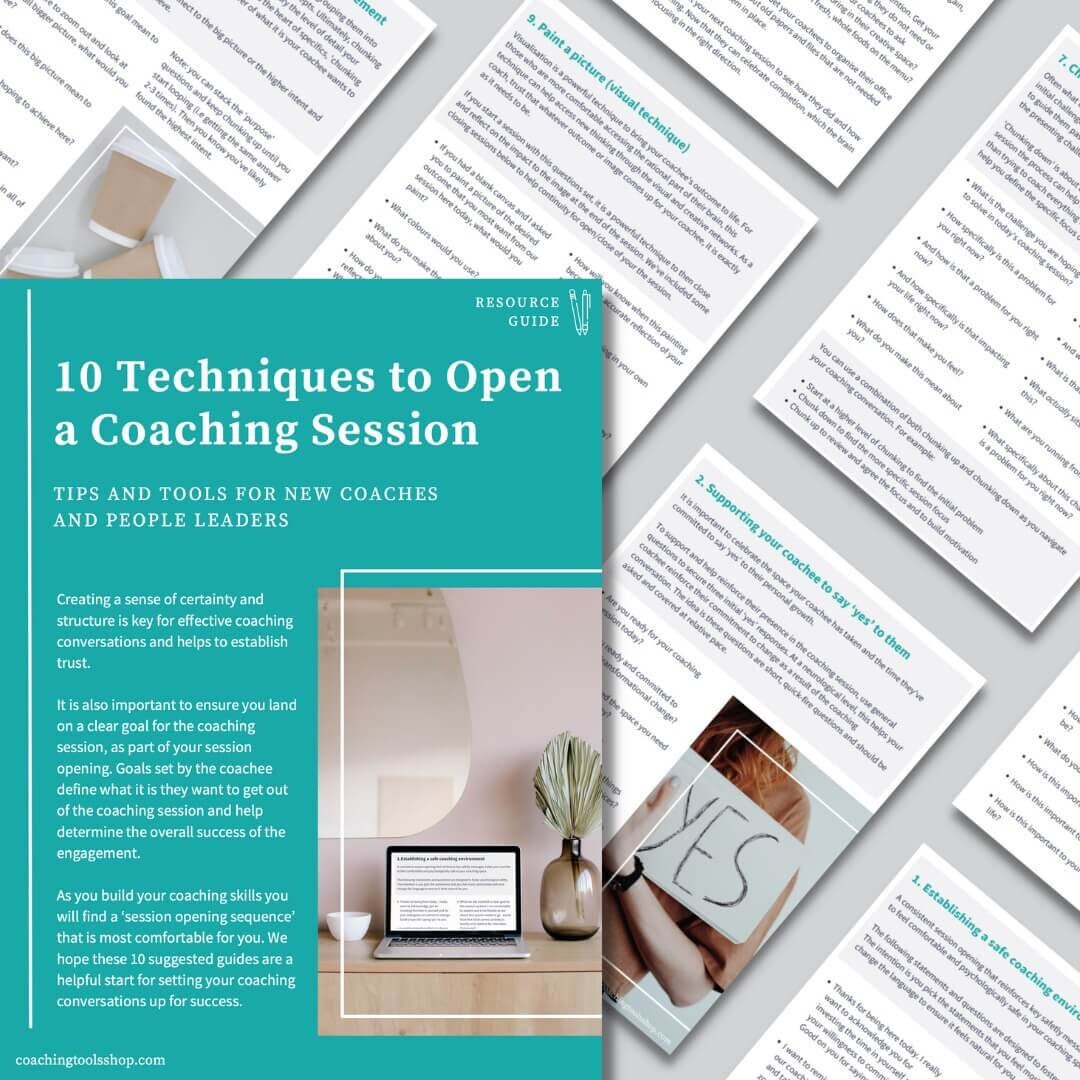 Quick-reference Guide: 10 Techniques to Open a Coaching Session. Life ...