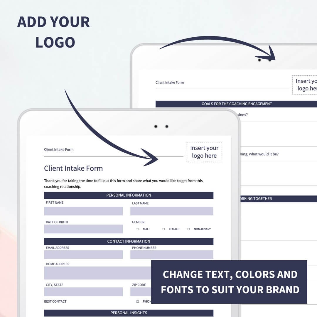 Onboarding Value Pack: New Client Intake Forms + Wheel of Life + Goals ...