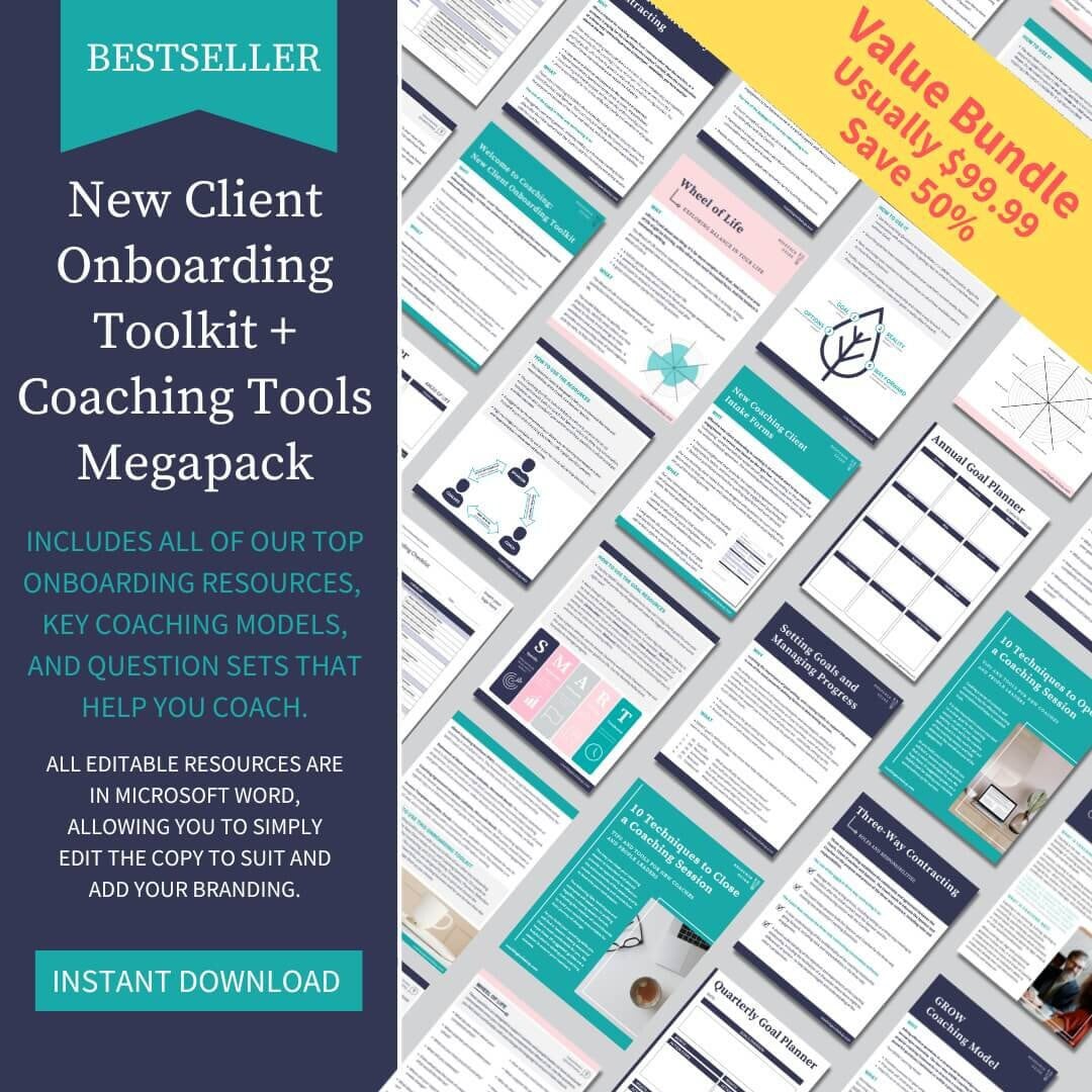 New Client Onboarding Toolkit + Coaching Tools Megapack - Includes ...