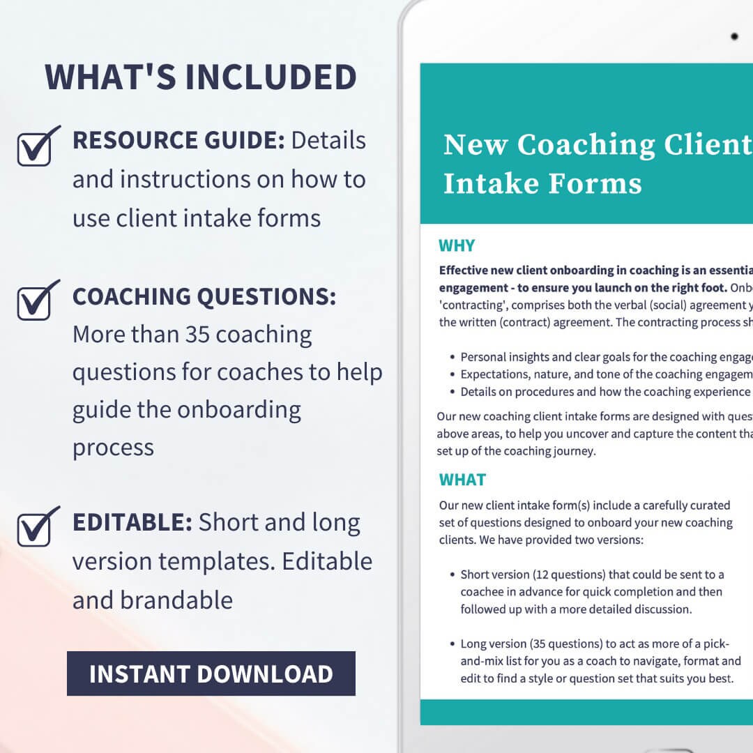 New Client Onboarding Toolkit - Includes New Client Intake Forms ...