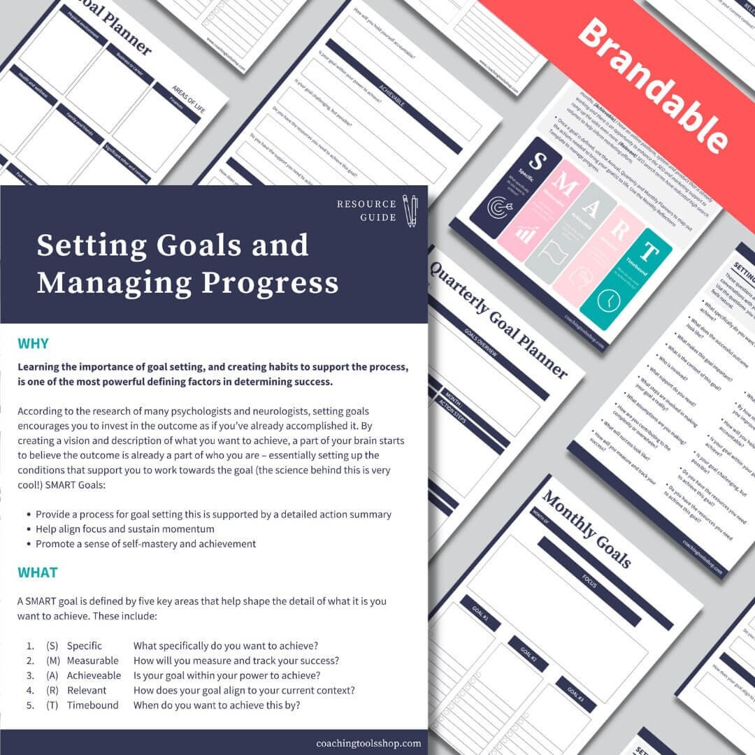 Goal Planner BUNDLE, SMART Goal Setting Templates, Annual, Quarterly ...