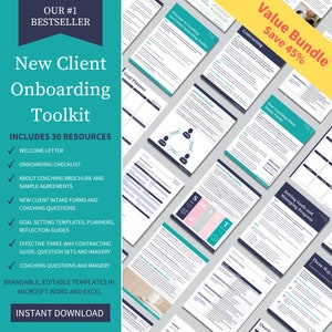New Client Onboarding Toolkit + Coaching Tools Megapack - Includes ...