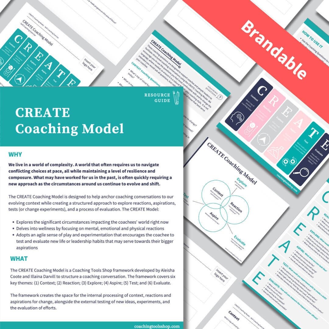 CREATE Coaching Model Guide, Question Sets and Imagery. Coaching ...