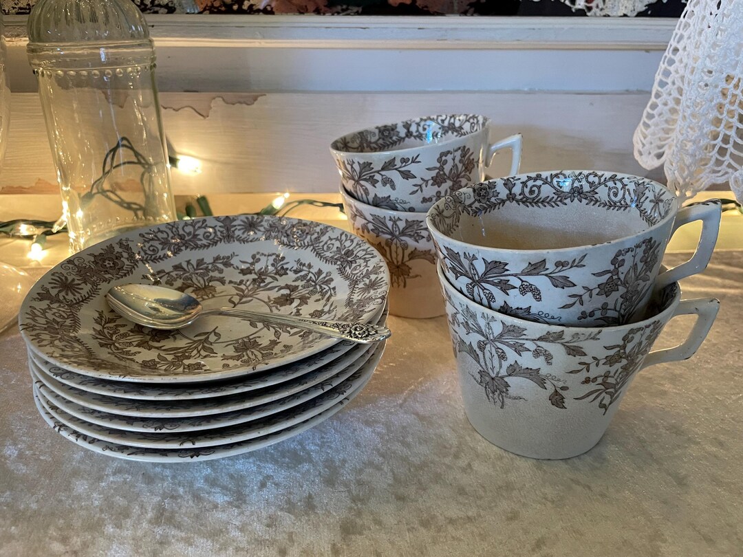 T & R Boote Lahore Ironstone Tea Cup and Saucer Set - Etsy