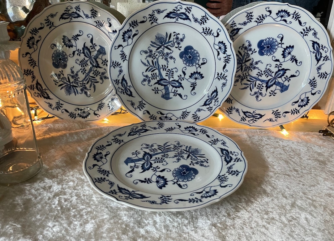 Vintage Blue Danube Porcelain Dinner Plates, Made in Japan, C1951, 10 3 ...