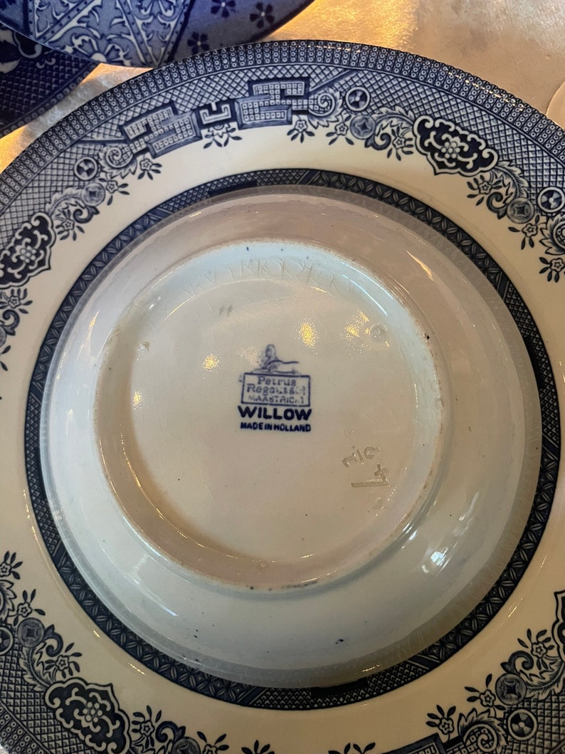 Antique Blue Willow Dinnerware Set: Staffordshire Ironstone, Japan ...