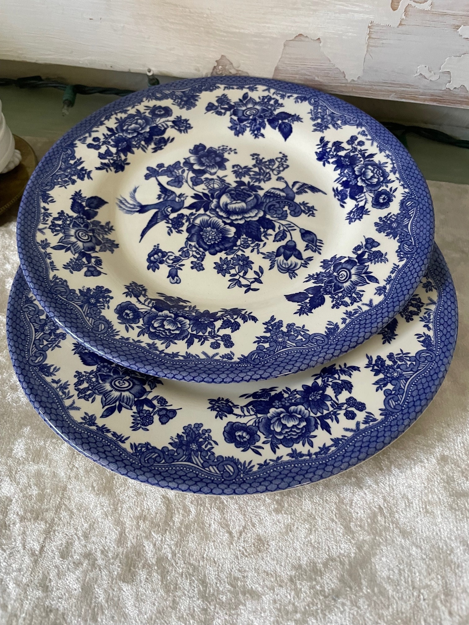 Mismatched, Blue and White Ironstone Transferware Pieces in Various ...