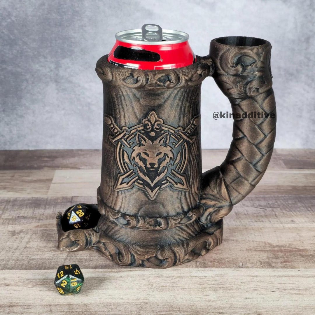 Druid Wolf Crest Dice Tower Mug Cozy - Tabletop RPG Board Game ...