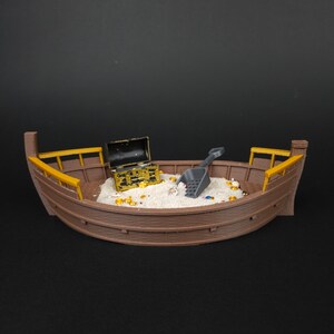 Mini Pirate Ship Sensory Sandbox 3D Printed Includes Sand & Treasure ...