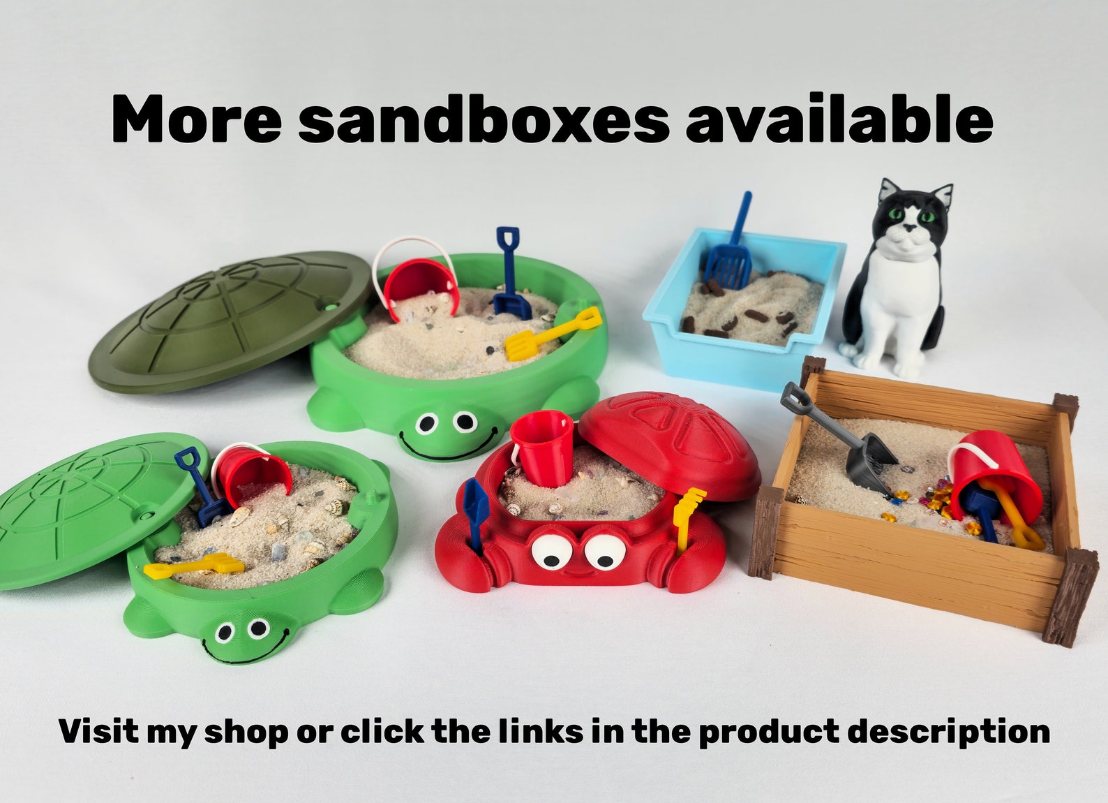 Mini Sandbox Zen Garden With Beach or Kinetic Sand, 3D Printed Mini ...