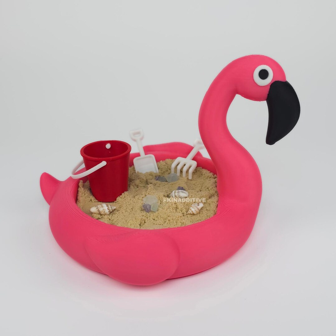 Mini Flamingo Zen Garden Sandbox: Tropical Desk Decor - Etsy