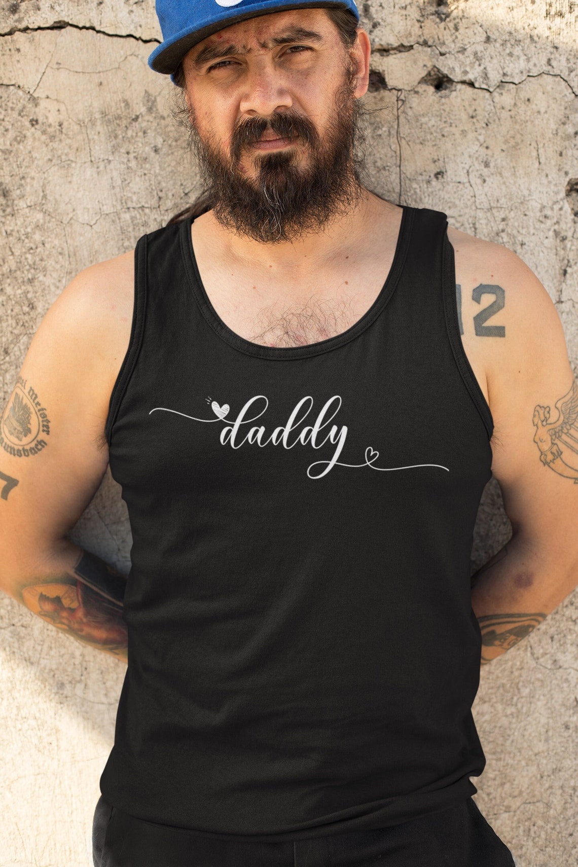 Jersey Tank Daddy Black and White Tank Top for Men - Etsy