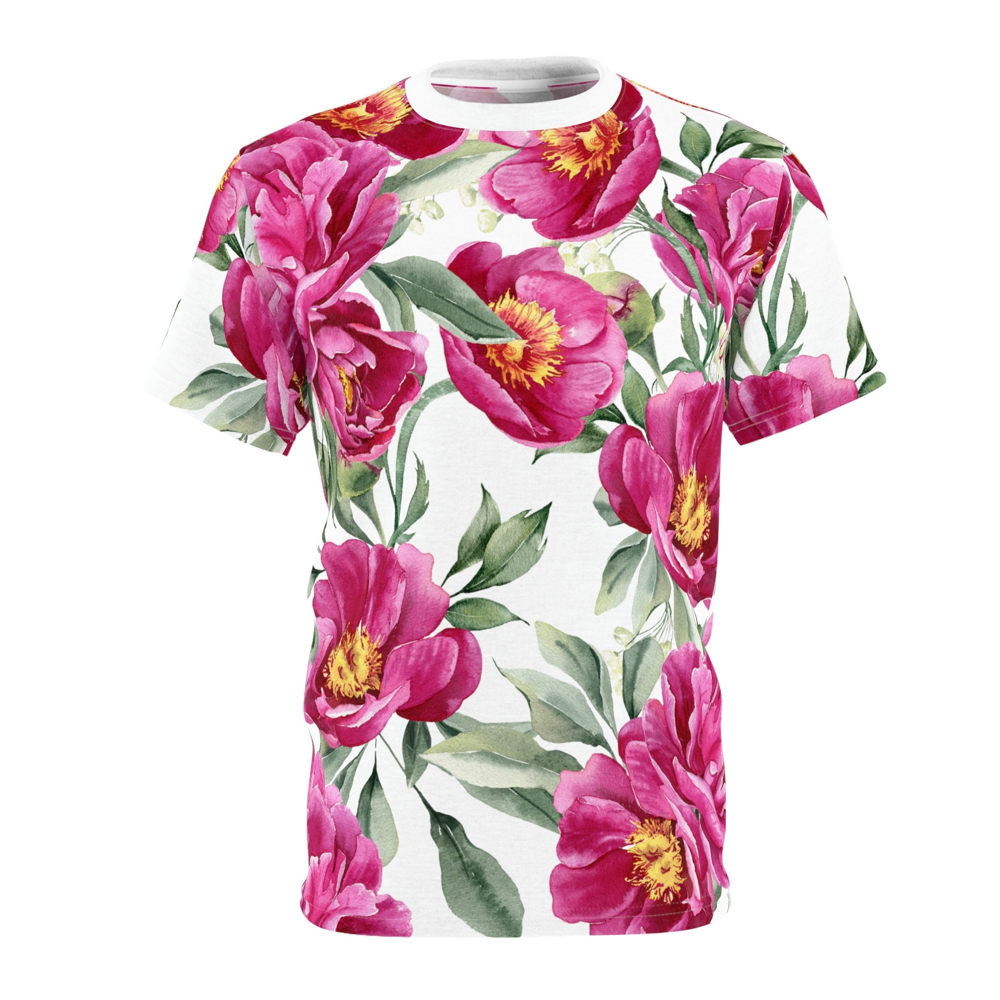 WATERCOLOR Floral T-shirt Men Shirt Flower Bouquet Pink Peony Shirt - Etsy