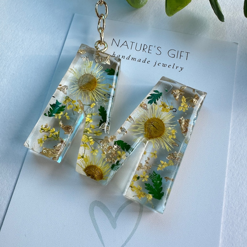 Resin Initial Keychain - Etsy