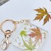 Real Maple Leaf Keychain for Women, New Car Gift, Autumn Resin Keyring ...