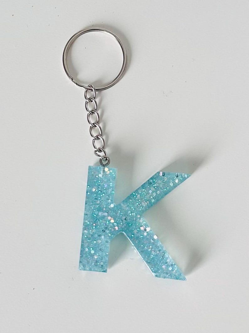 Personalized Resin Letter Keychain With Cute Colors Custom Name ...