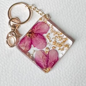 Bridesmaid Dried Flower Keychain, Bachelorette Party Favor, New Car ...