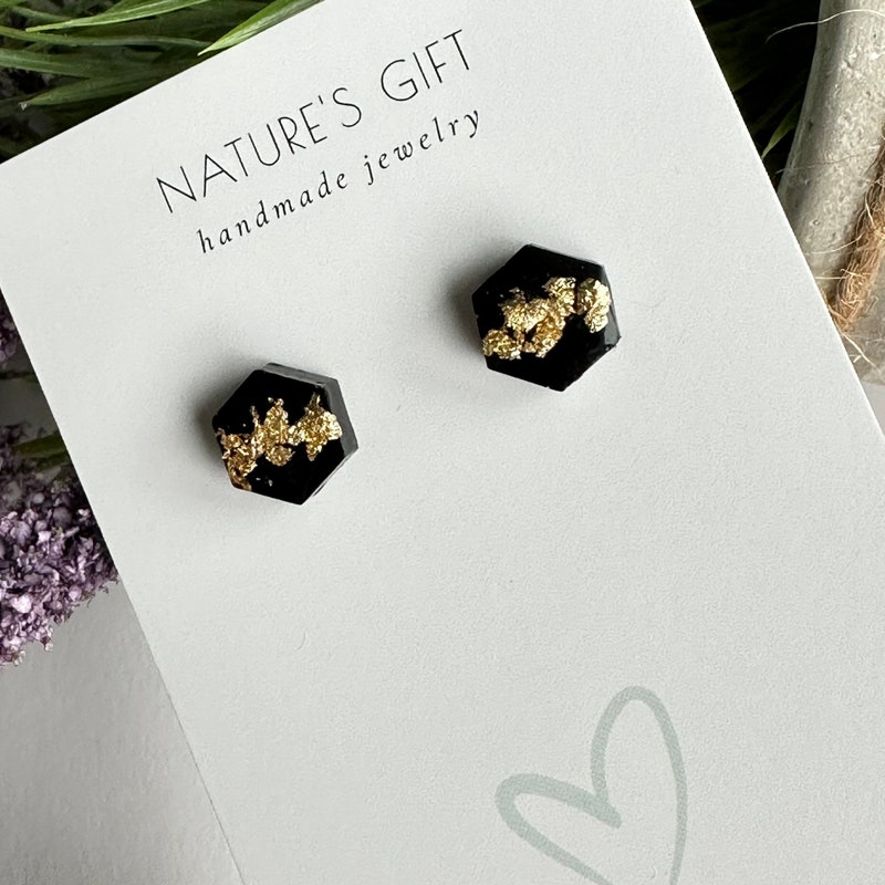 Resin Stud Earrings - Etsy