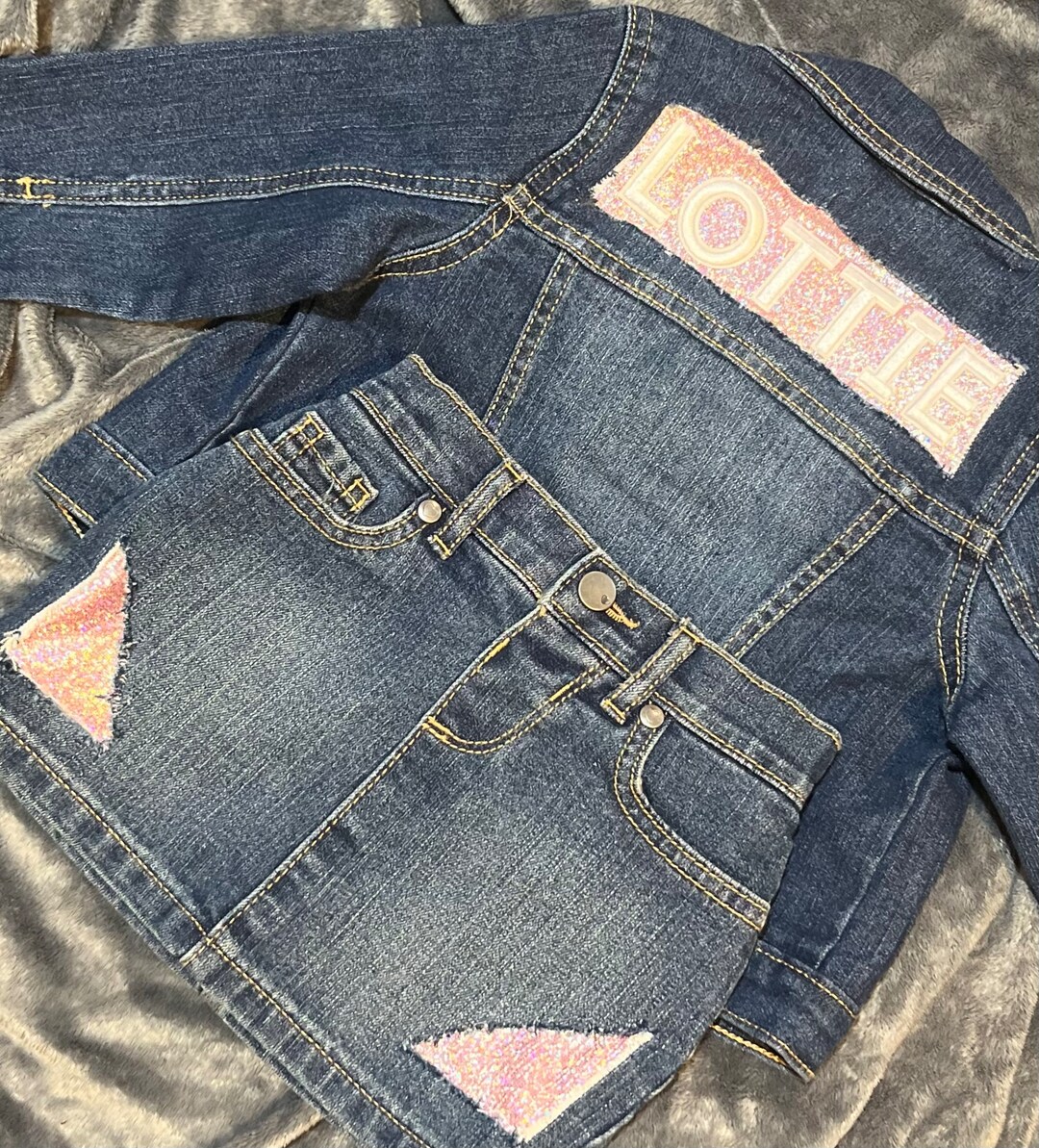 Toddler Girls Jean Jacket and Skirt Set - Etsy