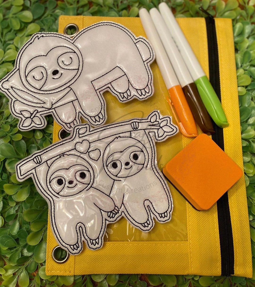 Reusable Flat Sloth 1 Coloring Pal Activity Kit - Coloring Dolls ...